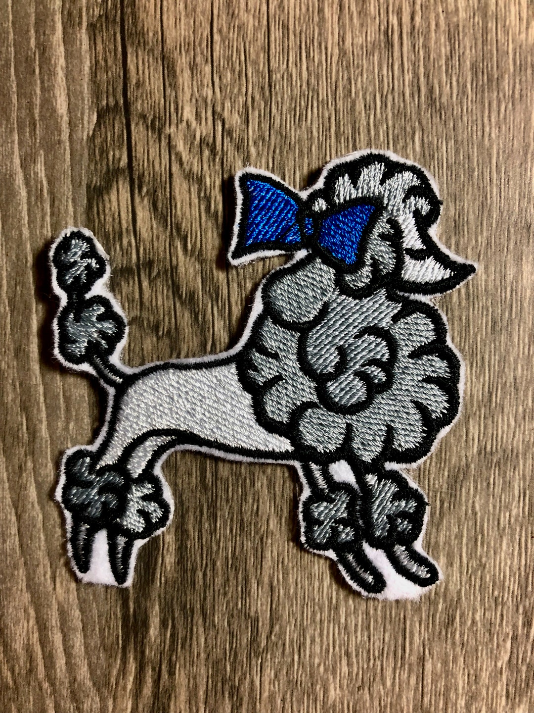 Embroidered French Poodle Patch With Iron-on Backing Fabric - Etsy