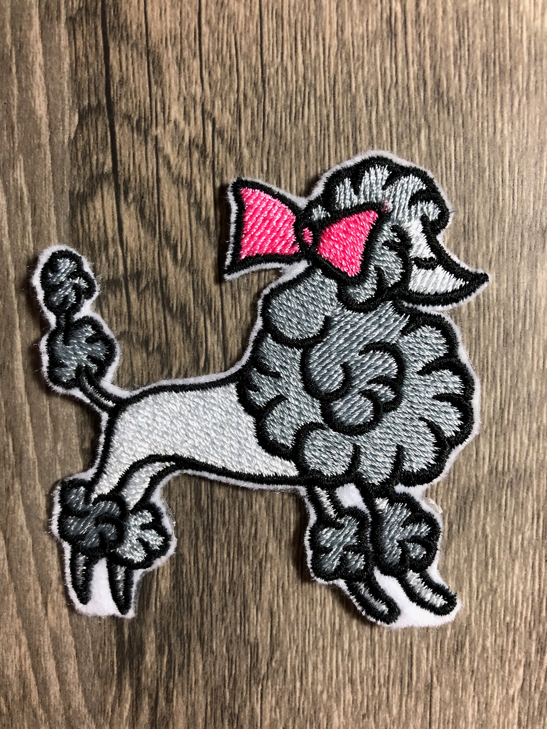 Embroidered French Poodle Patch: Iron-on Dog Applique - Etsy