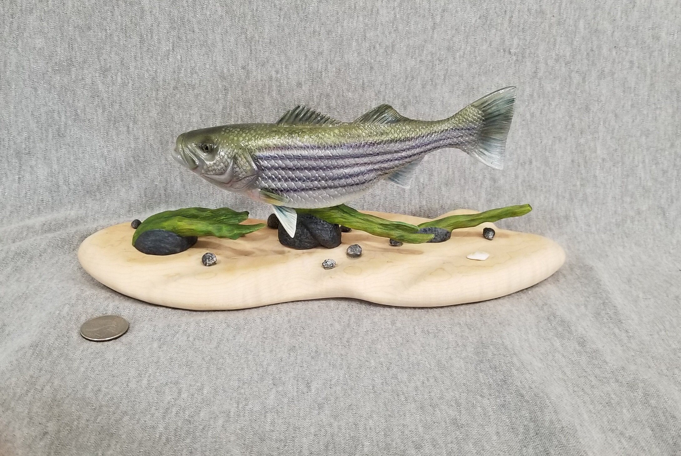 8" Miniature Striped Bass Original Carving - Etsy