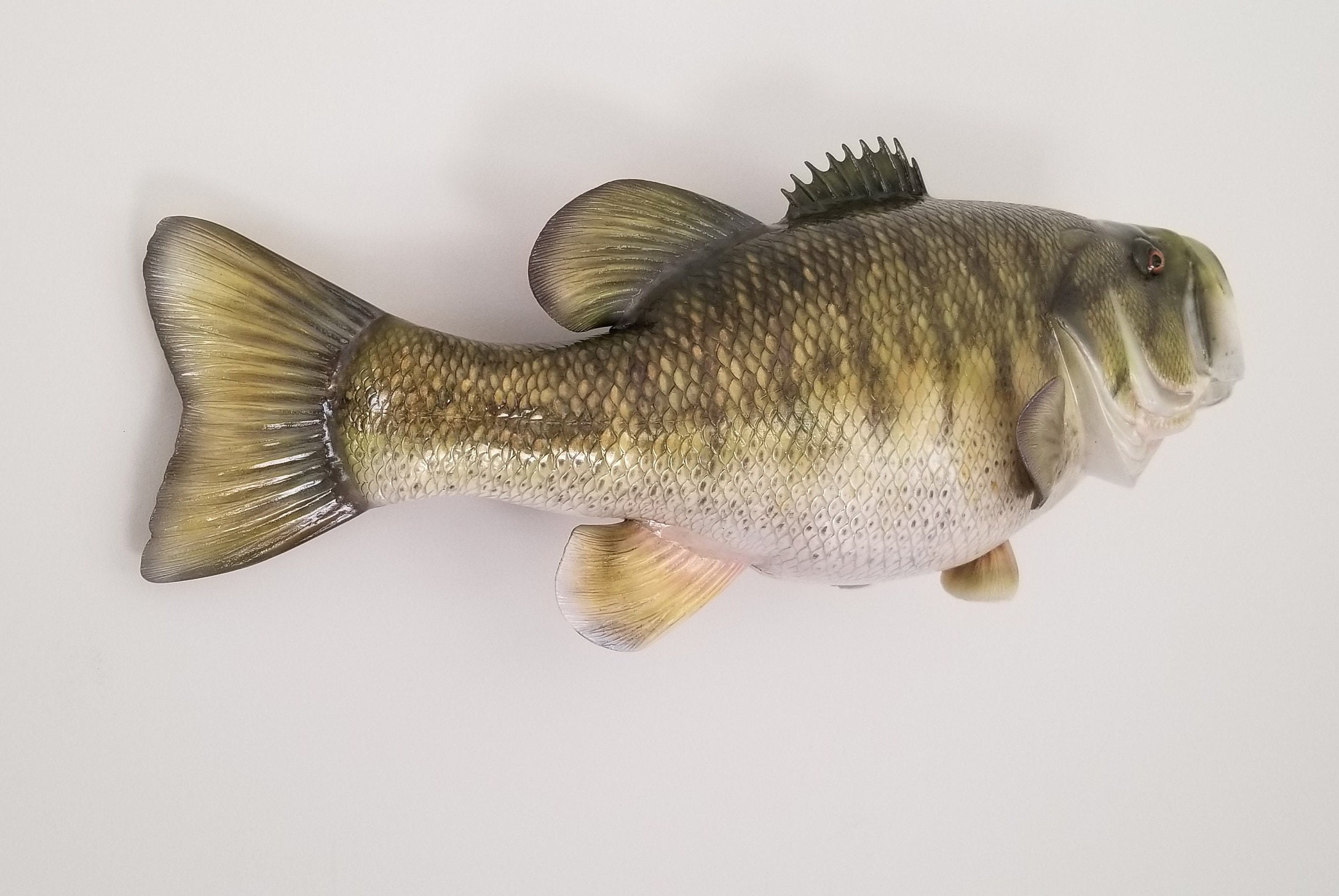 Composite Reproduction 19.5 Large Mouth Bass Sculpture - Etsy