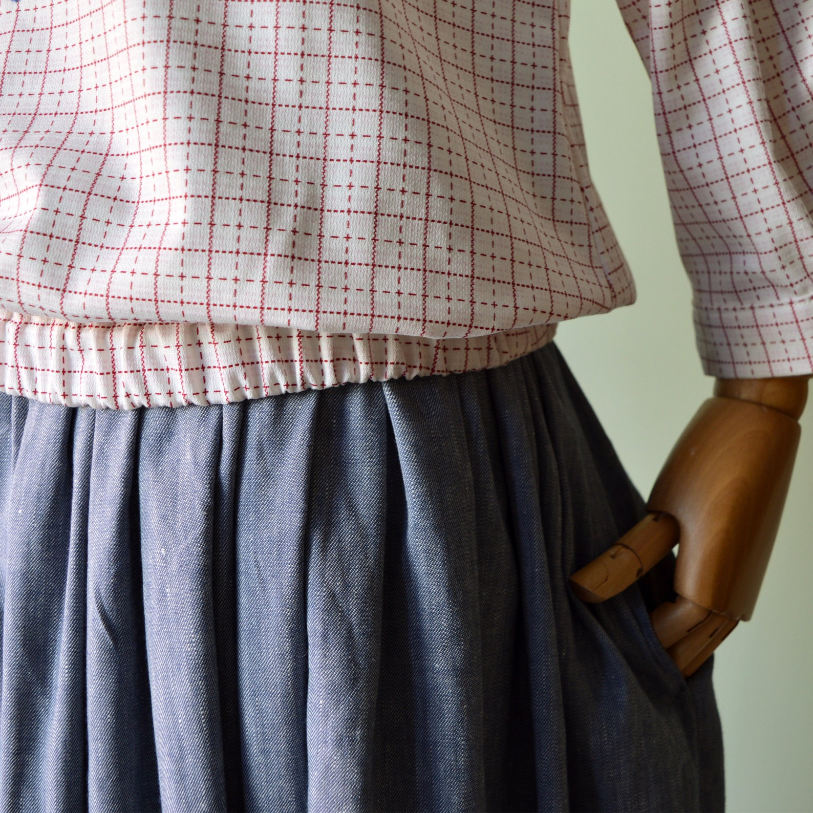 Pre Order Gathered JEANS Skirt With High Bustier - Etsy