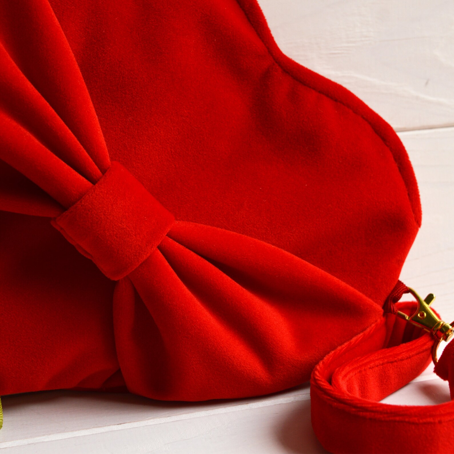 Valentine's day gift for her. Red velvet bag. Cotton | Etsy