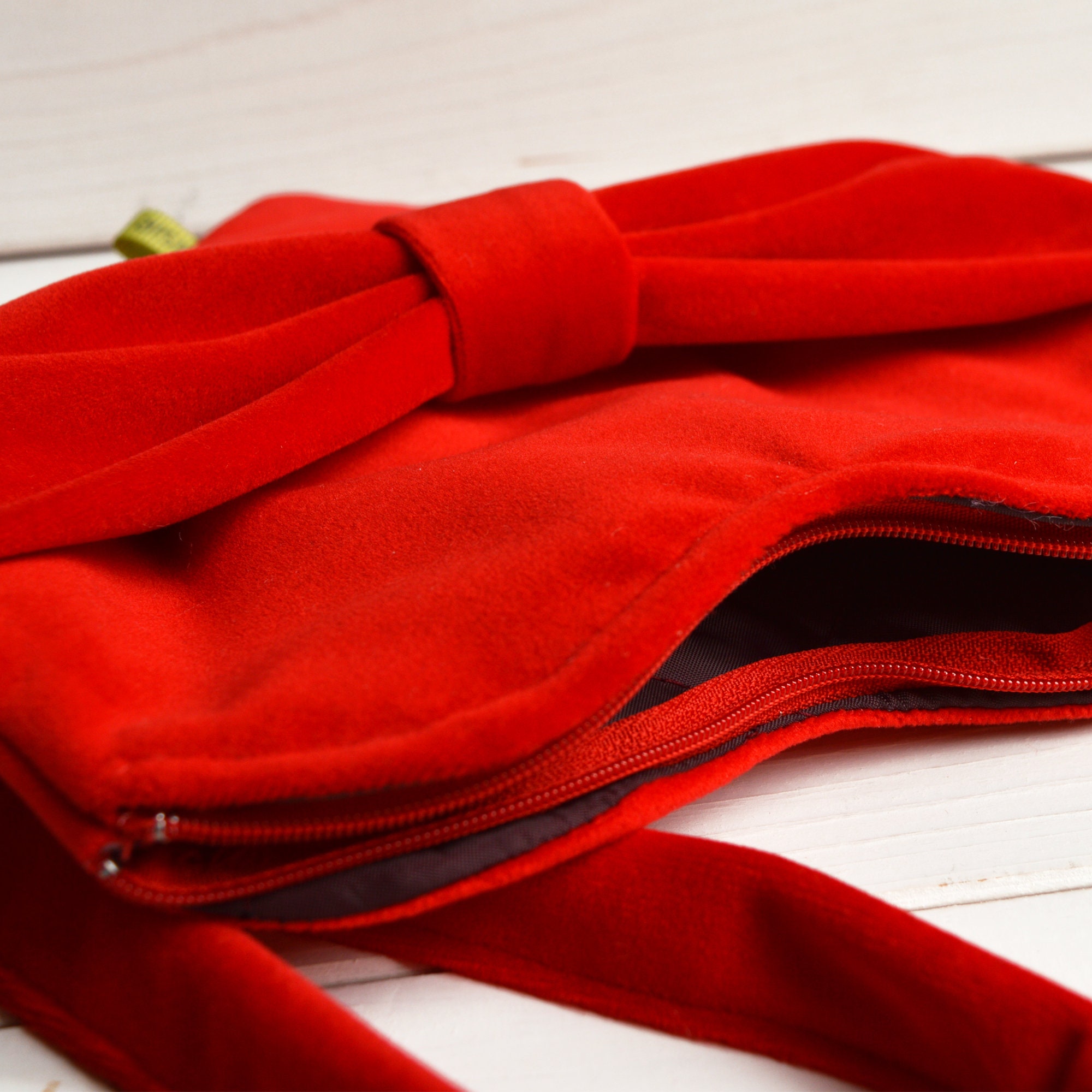 Valentine's day gift for her. Red velvet bag. Cotton | Etsy