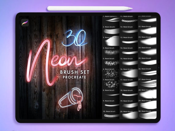Procreate Neon Brushes Procreate Lights Brushes Procreate - Etsy