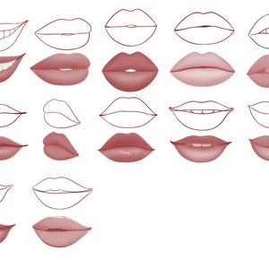 Procreate Lips Brushes, Procreate Realistic Lip, Procreate Brushes ...