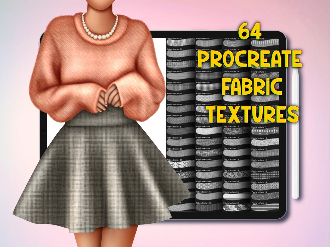 Procreate Fabric Brushes Texture, Procreate Pattern Brushes, Procreate ...