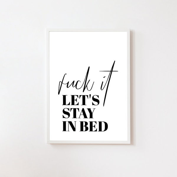 Let's Stay in Bed - Etsy