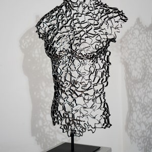 Ethereal Torso Sculpture of Lace Metal Life-size Male Torso, Decoration ...