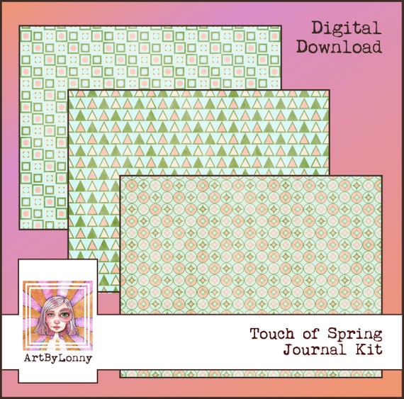 DIGITAL Touch of Spring / Journal Kit | Etsy