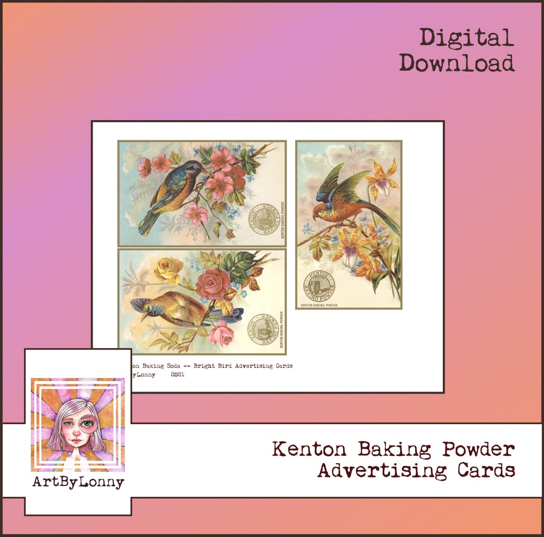 DIGITAL Kenton Baking Powder Cards Ephemera - Etsy