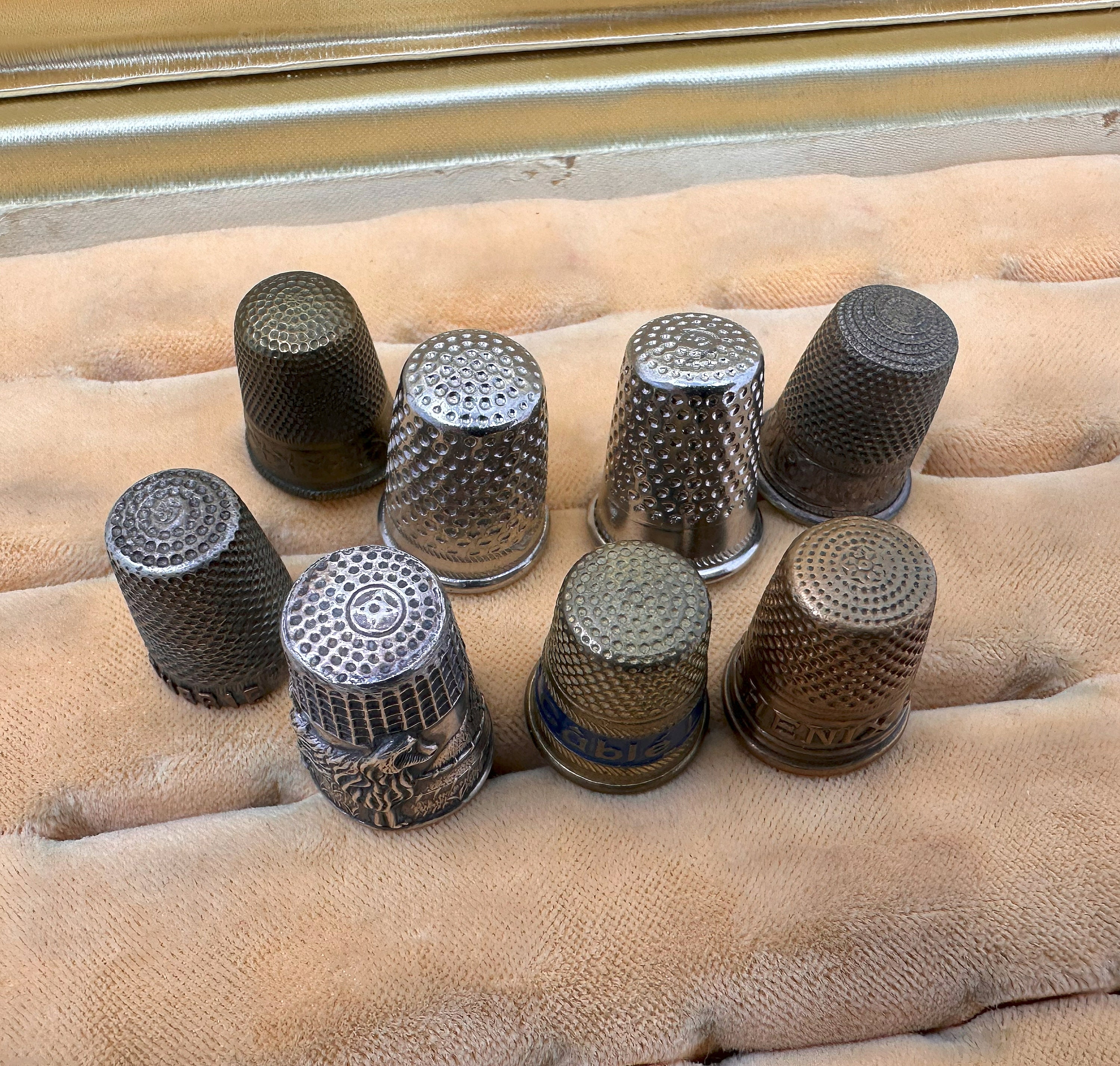 Vintage French Thimble Collection Thimbles 8 Pieces - Etsy