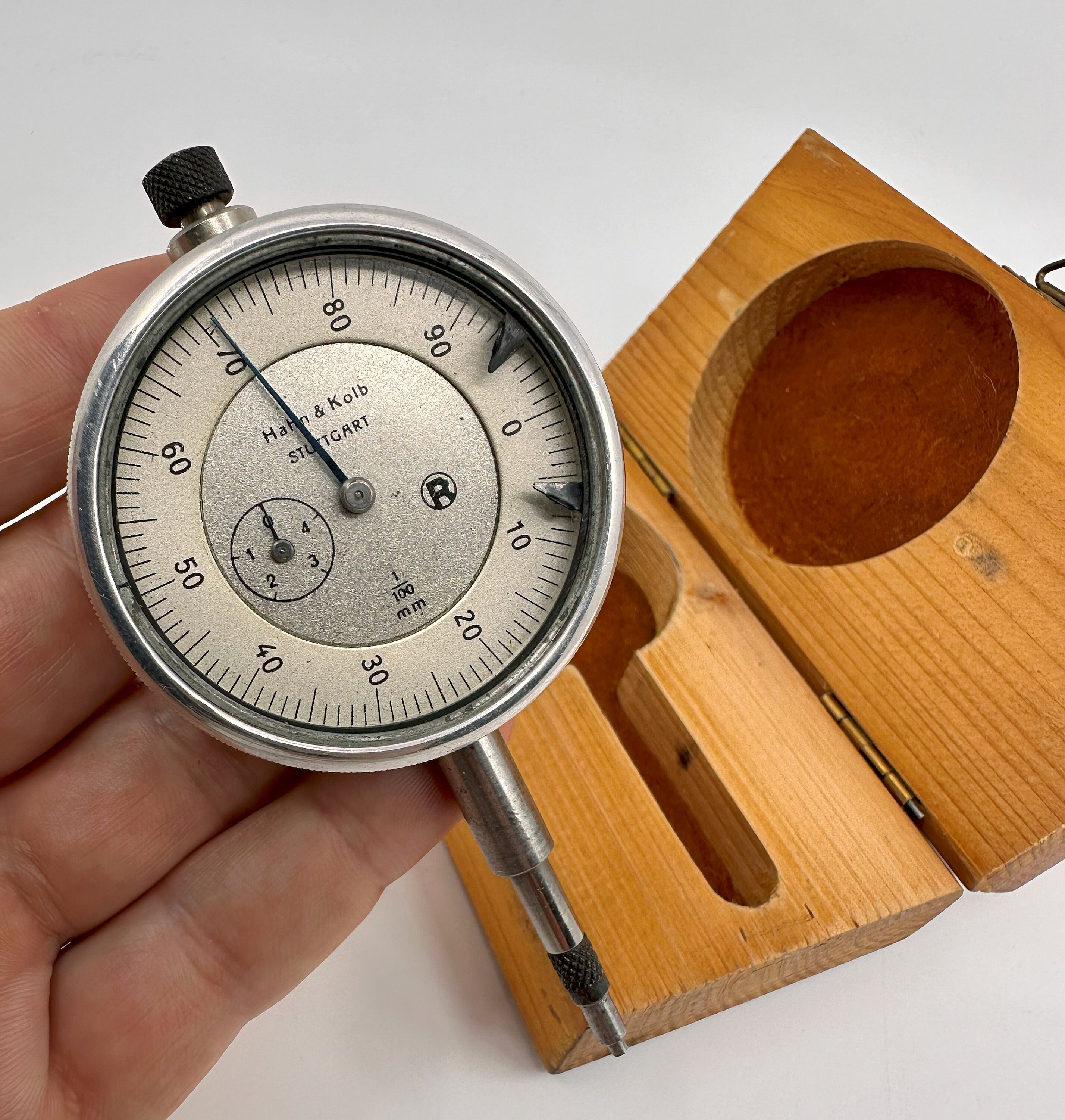 Vintage HAHN KOLB Stuttgart Dial Test Indicator 0.01mm, Thickness Gauge ...