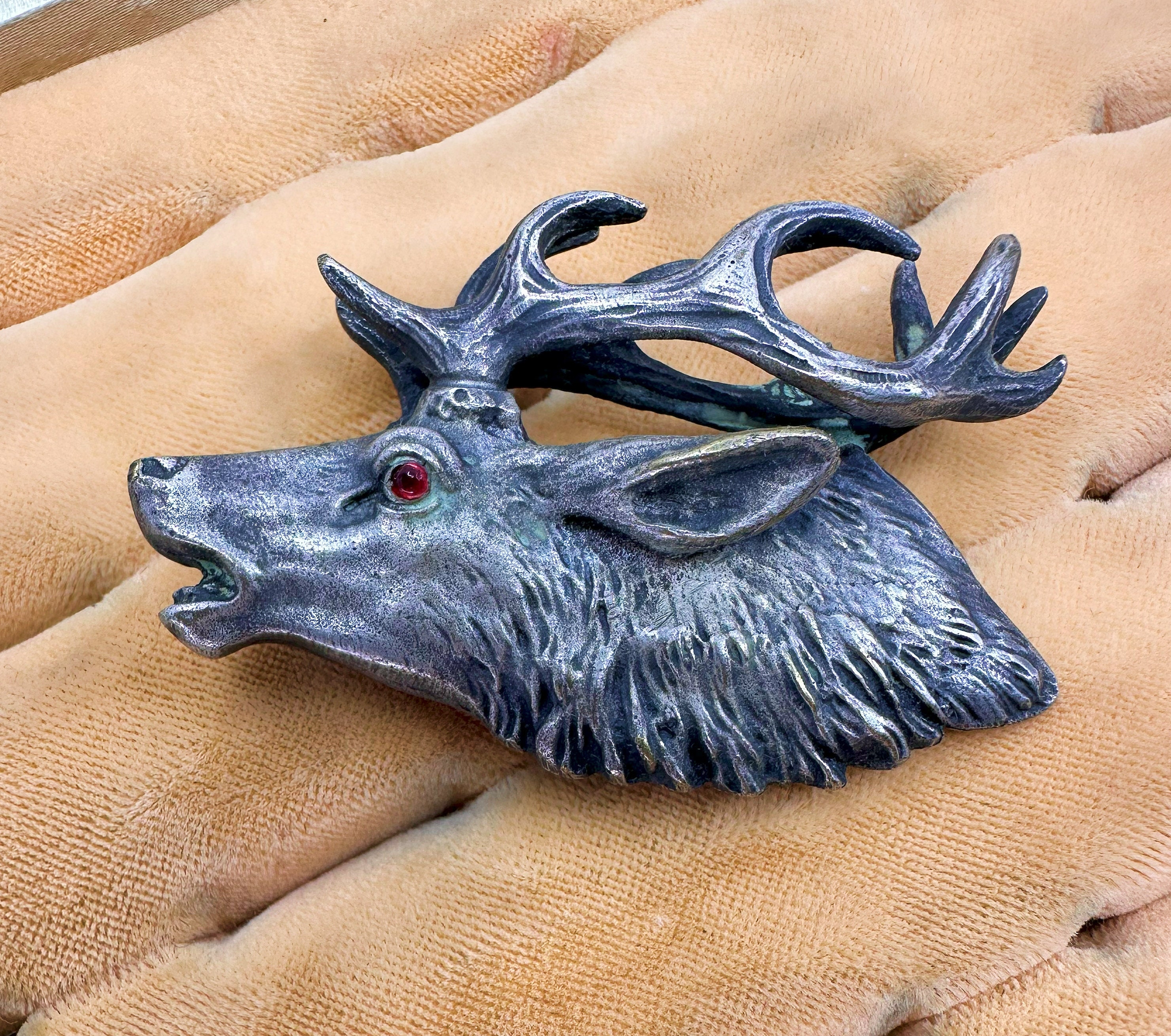 Antique Stag Brooch, German Hunting Brooch - Etsy
