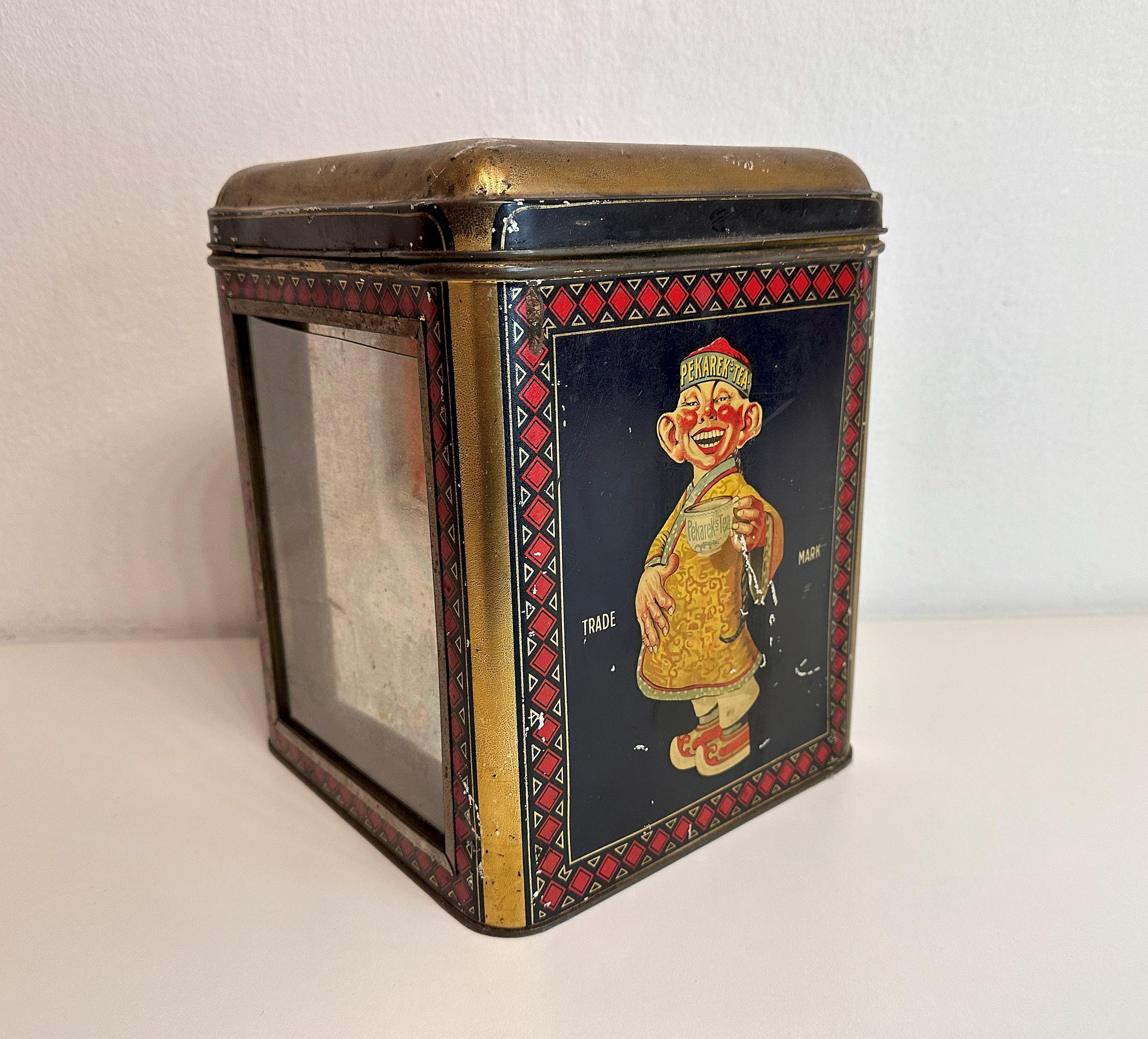 Rare Large Vintage Tin Box Pekarek Tea China Boy Vienna - Amsterdam - Etsy