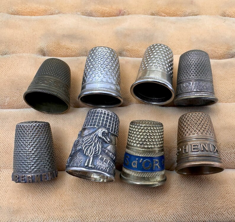 Vintage French Thimble Collection Thimbles 8 Pieces - Etsy