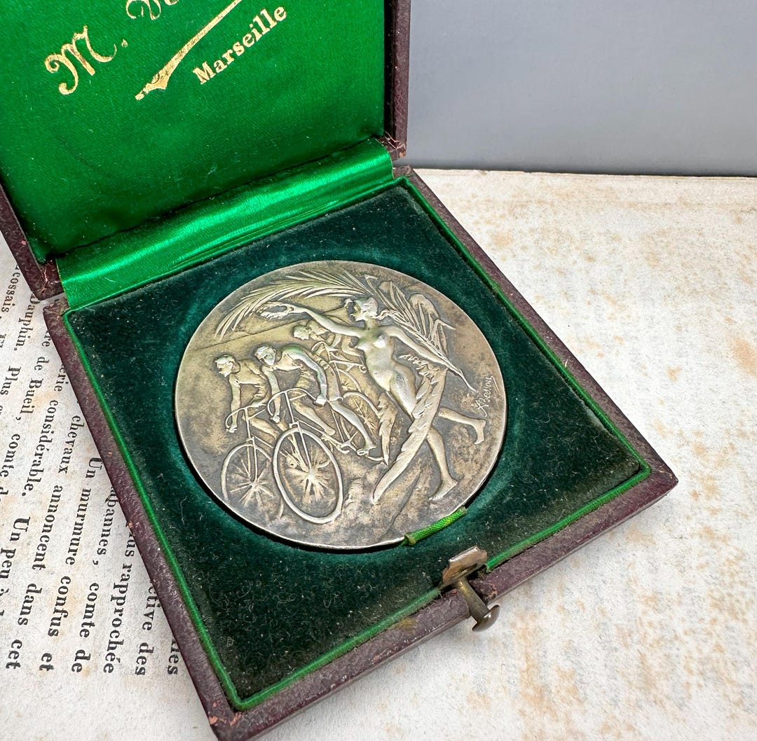 Antique French Bicycle Trophy Medal 1903 in Original Box - Etsy