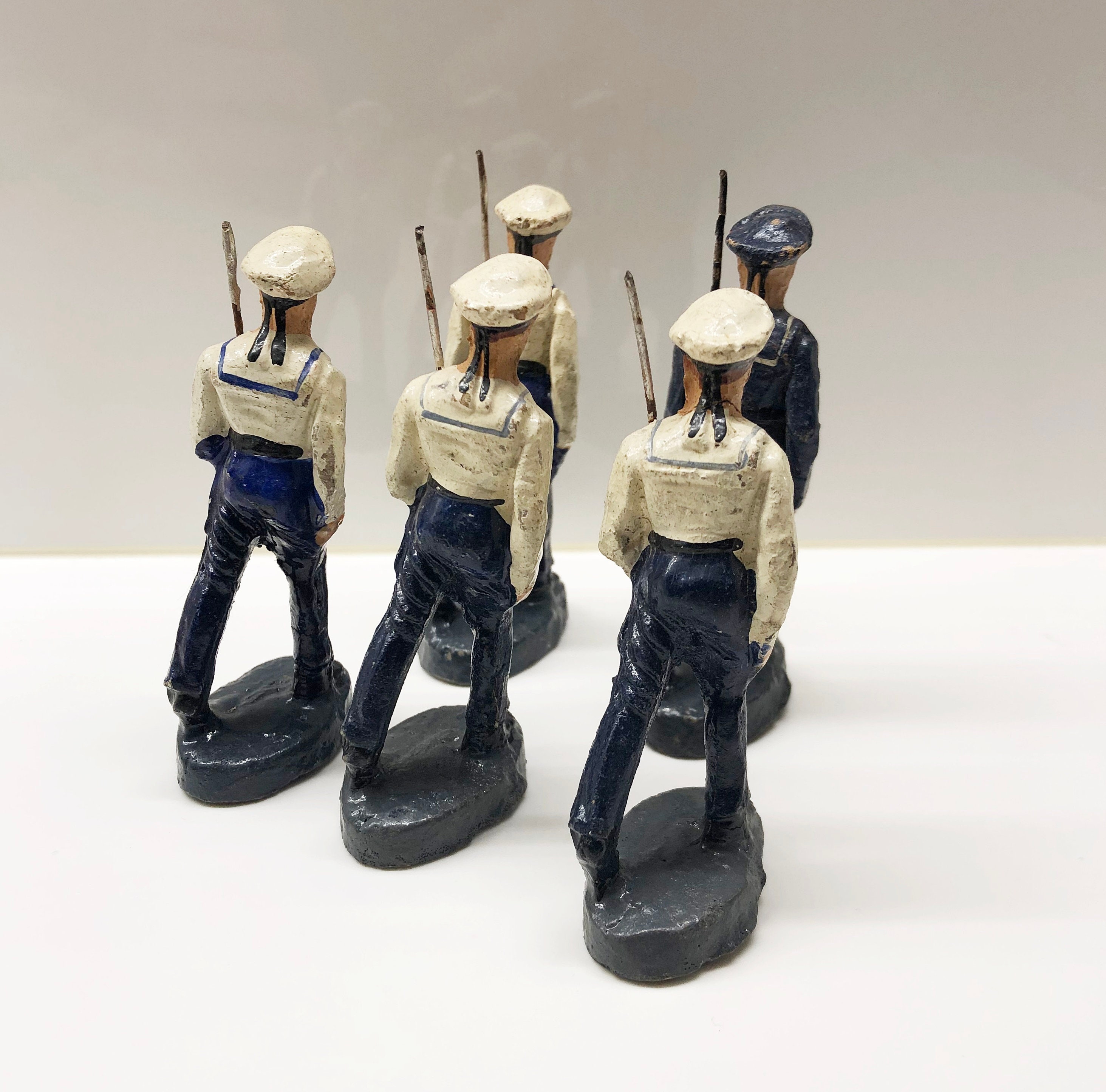Vintage German WWI Toy Soldier Collection, Figures of Sailors, Set of 5 ...
