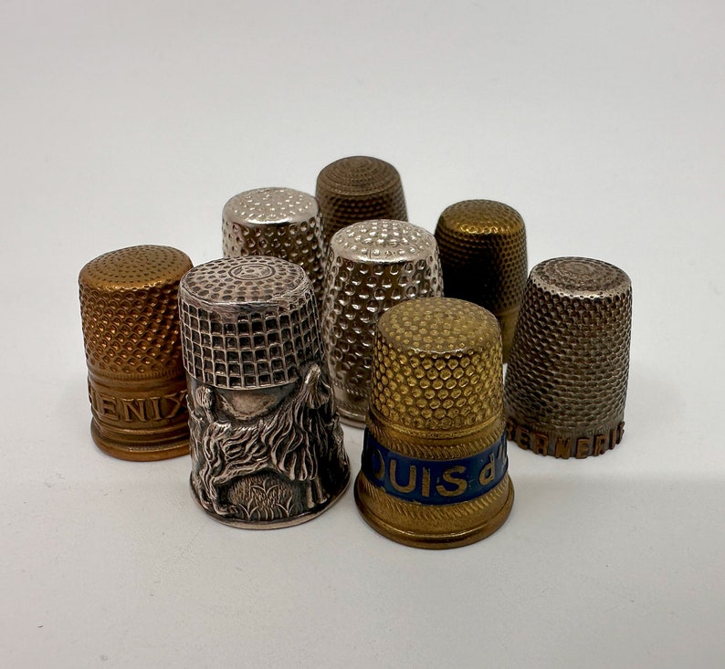 Vintage French Thimble Collection Thimbles 8 Pieces - Etsy