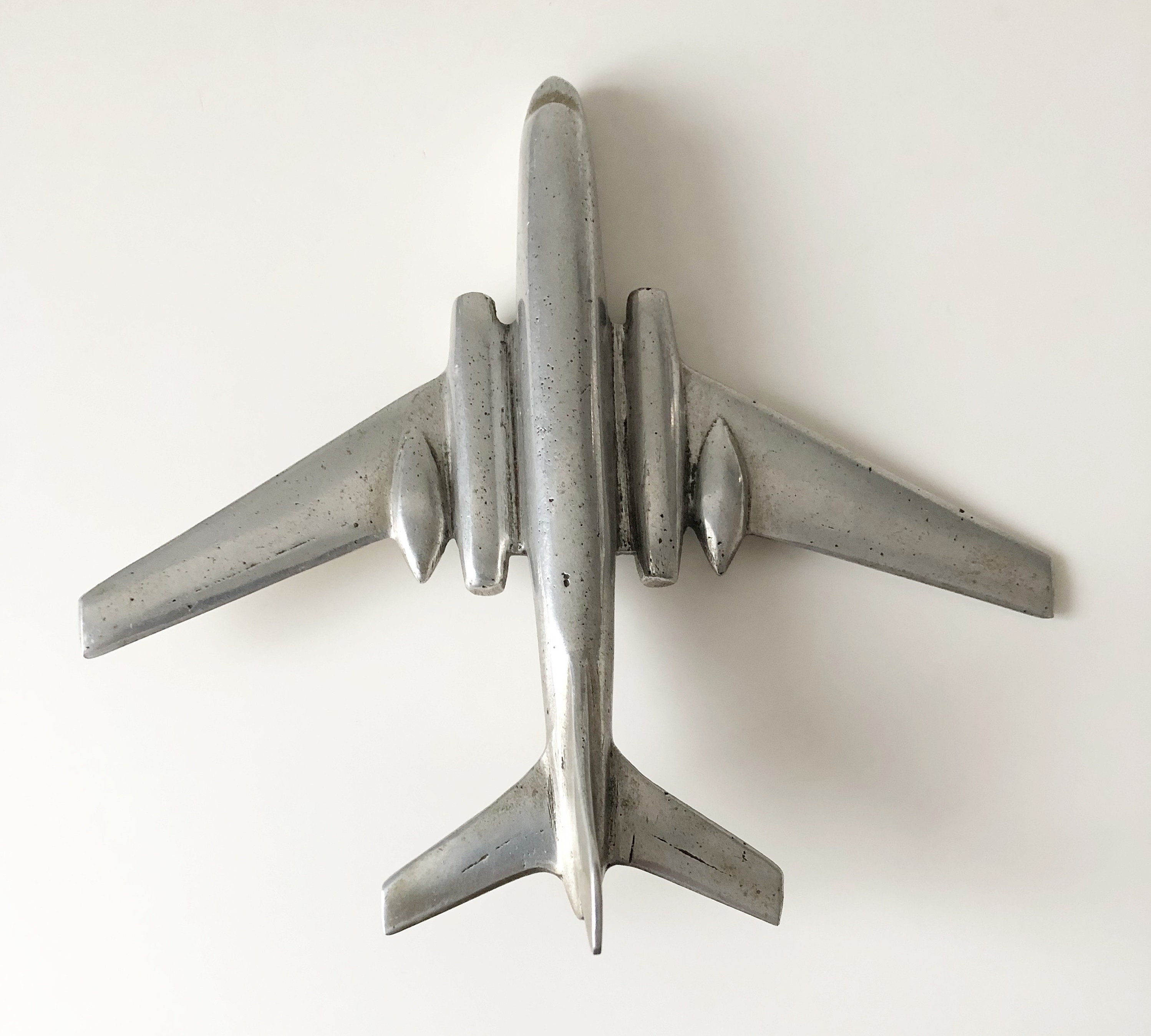 1960's Soviet Airliner TU-104 Vintage Aluminum Airplane - Etsy