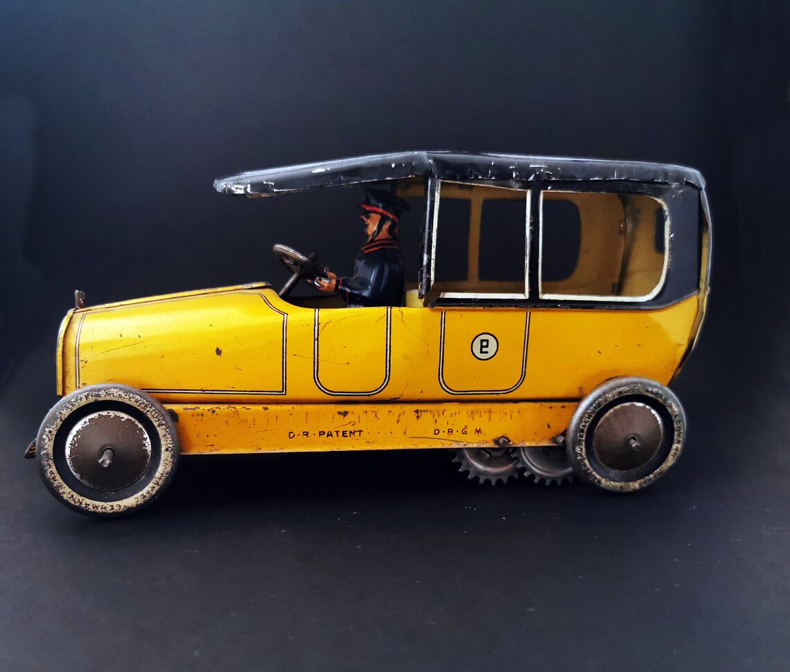 Rare Antique Lehmann taxi Yellow Cab With Driver - Etsy