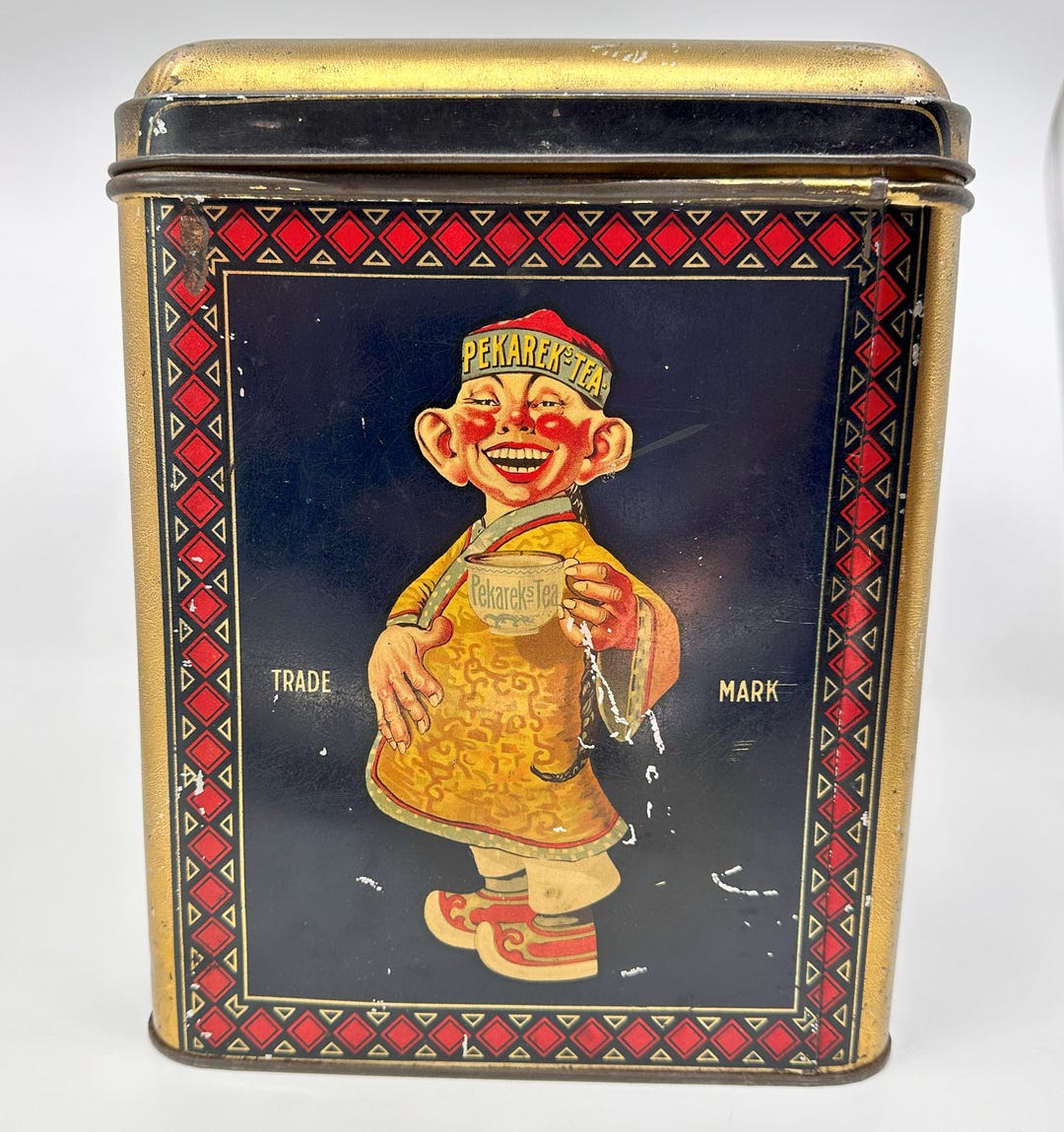 Rare Large Vintage Tin Box Pekarek Tea China Boy Vienna - Amsterdam - Etsy