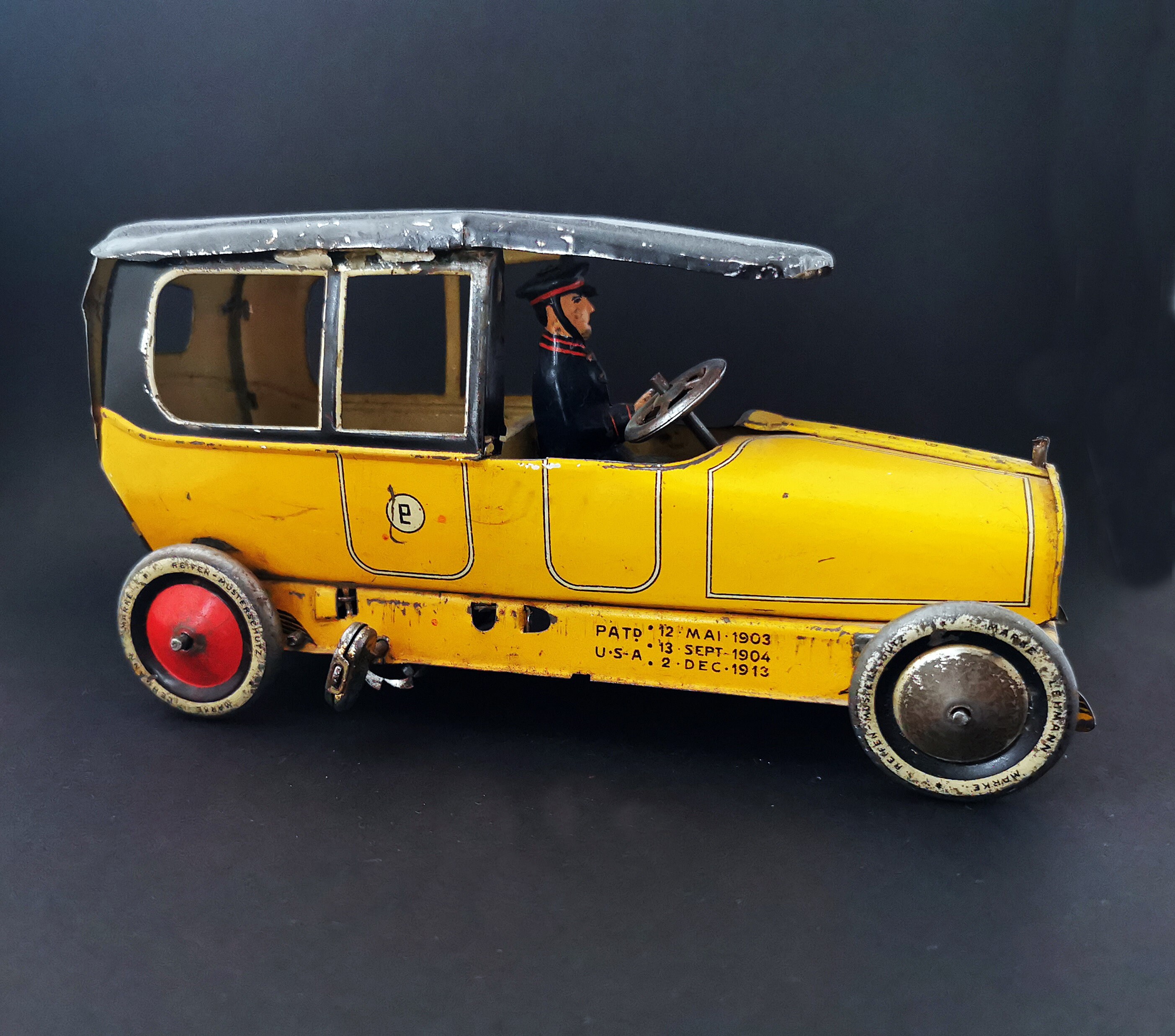 Rare Antique Lehmann taxi Yellow Cab With Driver - Etsy