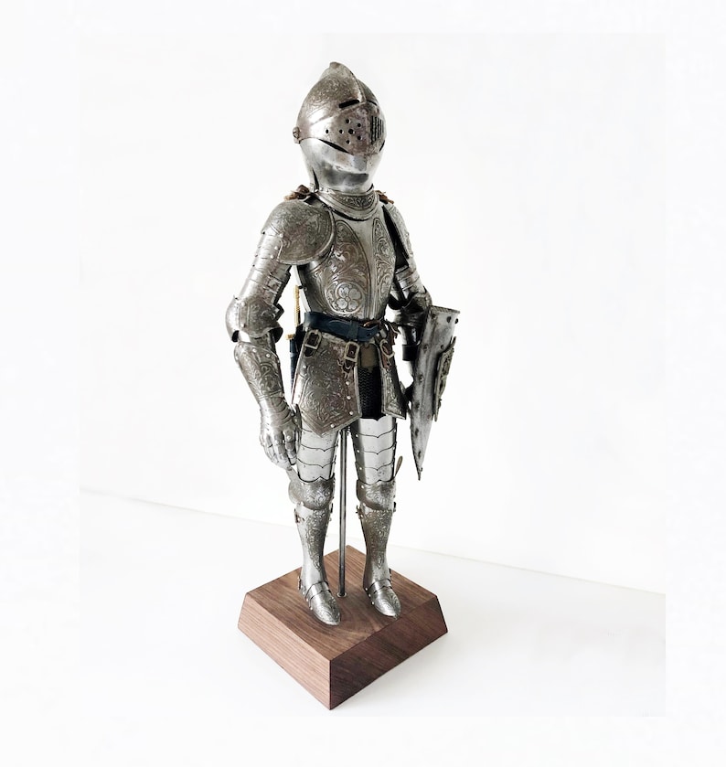 Vintage Miniature Knight, Suit of Armor on a Stand, Rare French ...
