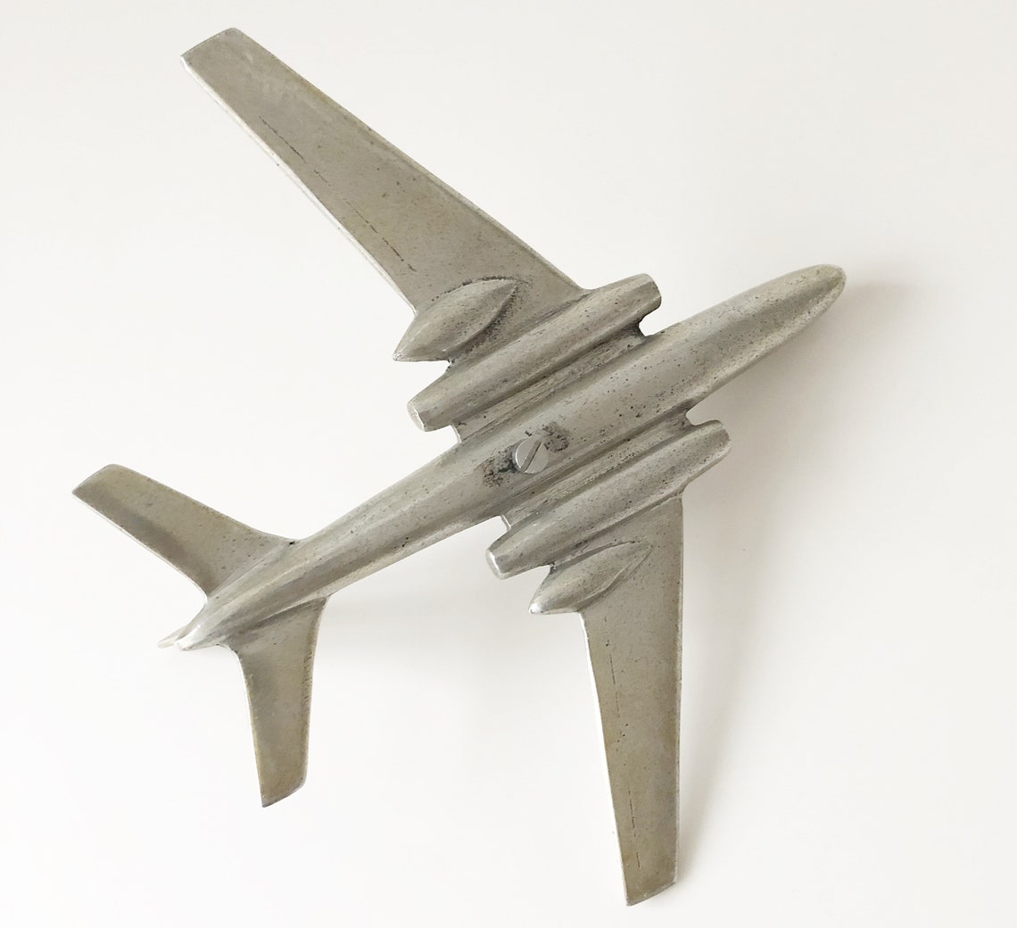 1960's Soviet Airliner TU-104 Vintage Aluminum Airplane - Etsy