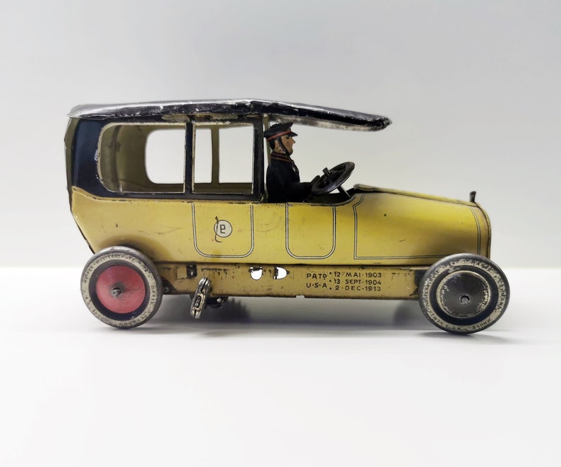 Rare Antique Lehmann taxi Yellow Cab With Driver - Etsy