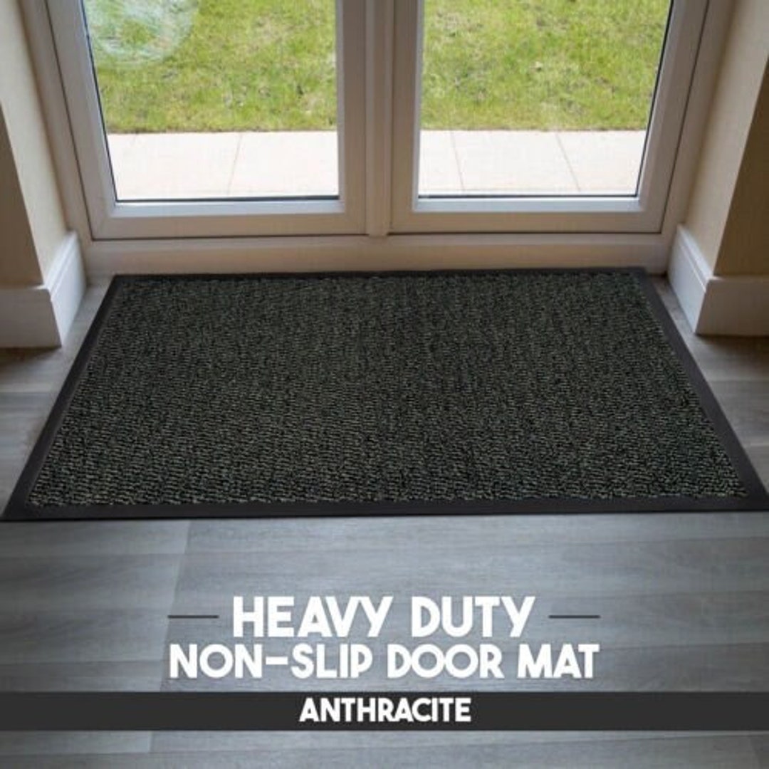 Heavy Duty Washable Rubber Moisture Absorbing Barrier Mat, Doormat ...