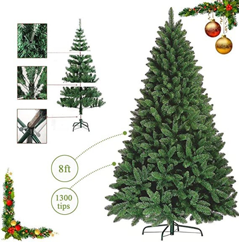 Christmas Tree Artificial Premium Green Hinged Spruce With - Etsy UK