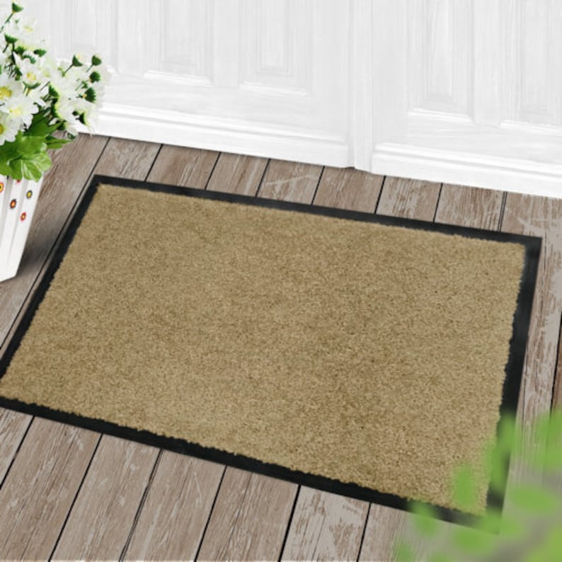 Heavy Duty Washable Rubber Moisture Absorbing Barrier Mat, Doormat ...