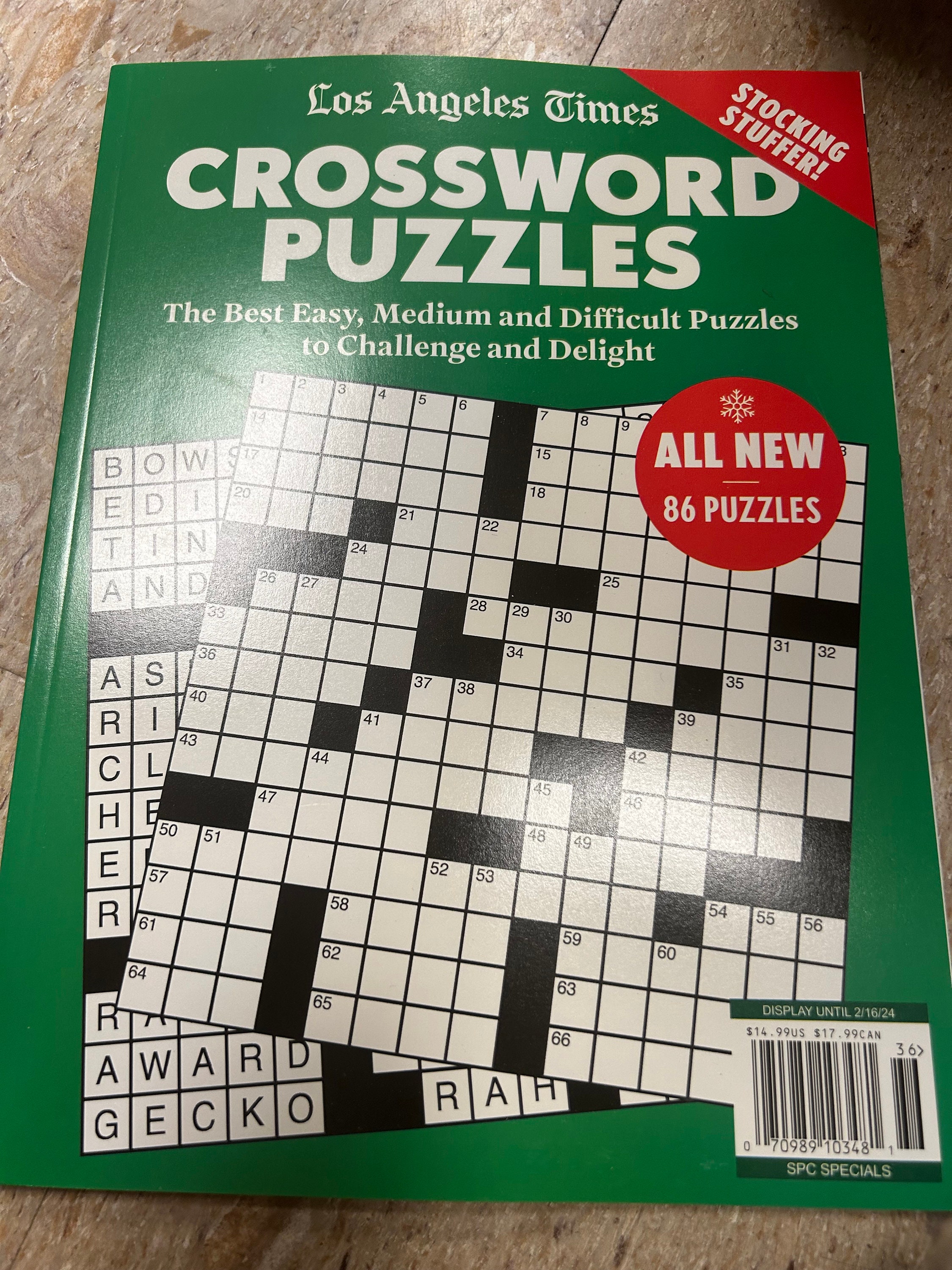 Los Angeles Times Crossword Puzzle Magazine NEW - Etsy