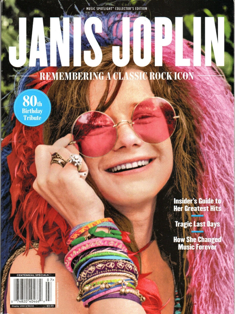 JANIS JOPLIN Remembering a Classic Rock Icon 80th Birthday Tribute Magazine - Etsy