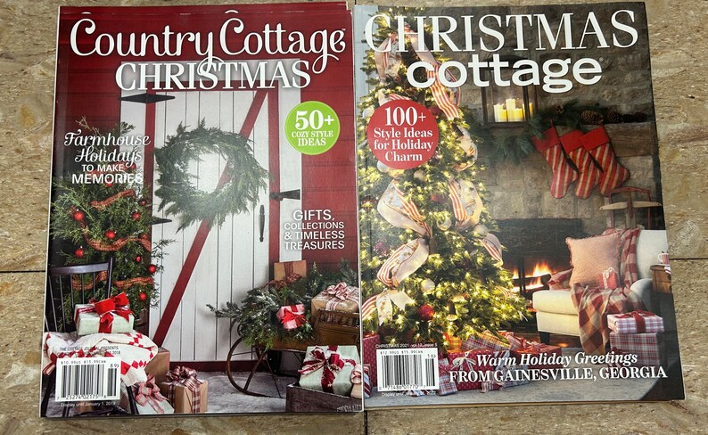 Country Cottage Christmas and Christmas Cottage Magazine New - Etsy
