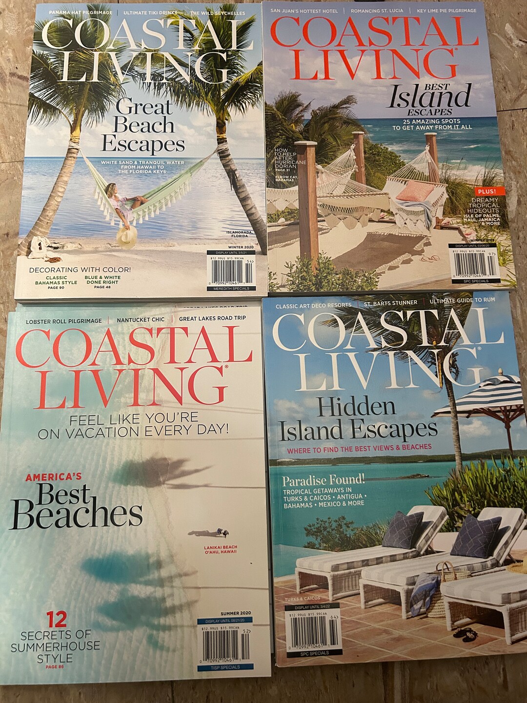 Coastal Living Magazine Combo 4 Great Beach Escapes, Best Beaches ...