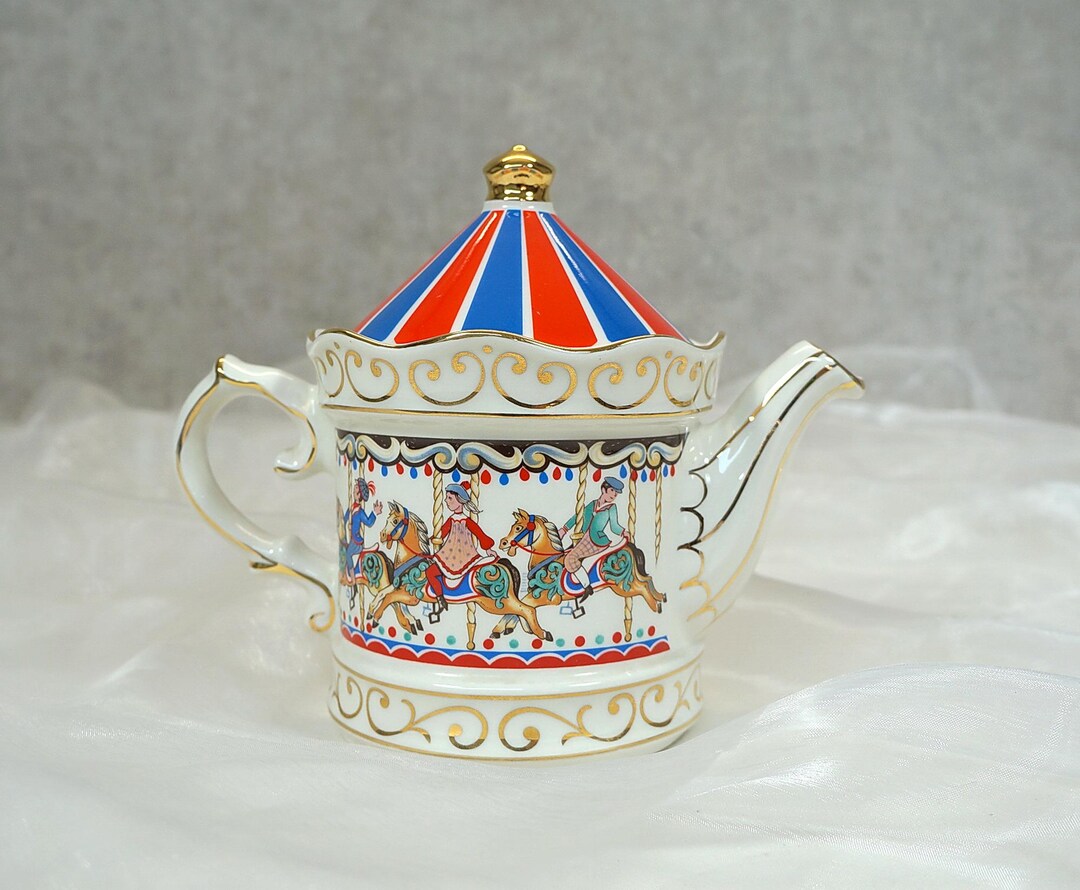 Sadler Teapot, Collectible - 'carousel' Teapot - Edwardian ...