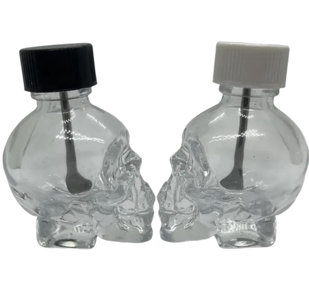 Thick Pyrex Glass Skull Portion Control Storage With Mini Scoop Spoon ...