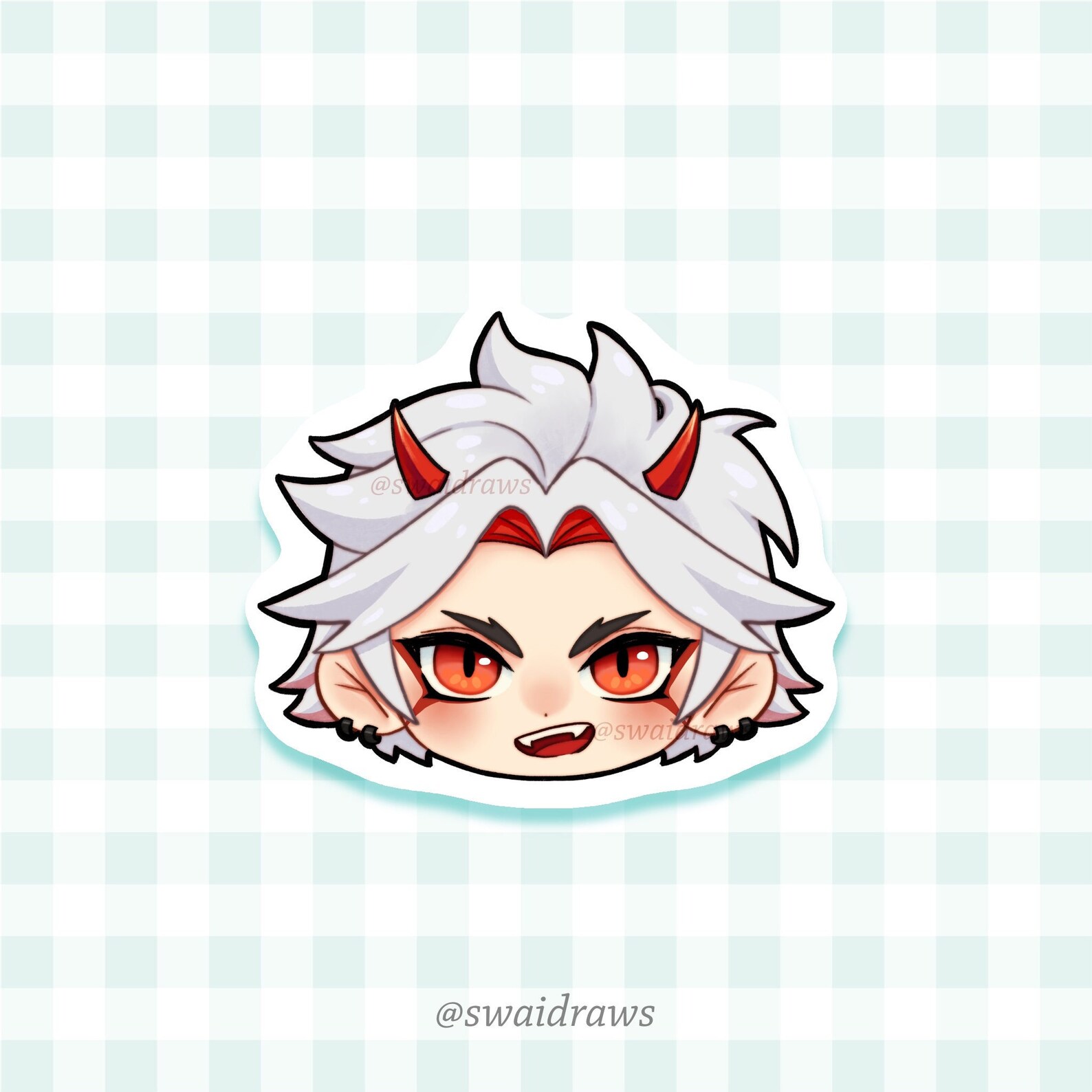 Itto Chibi Matte Vinyl Sticker Genshin Impact - Etsy