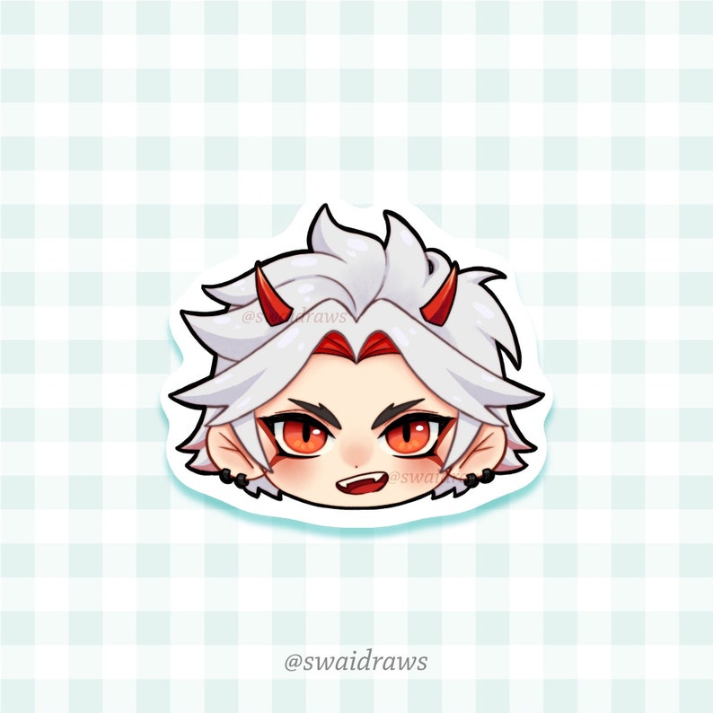 Itto Chibi Matte Vinyl Sticker Genshin Impact - Etsy