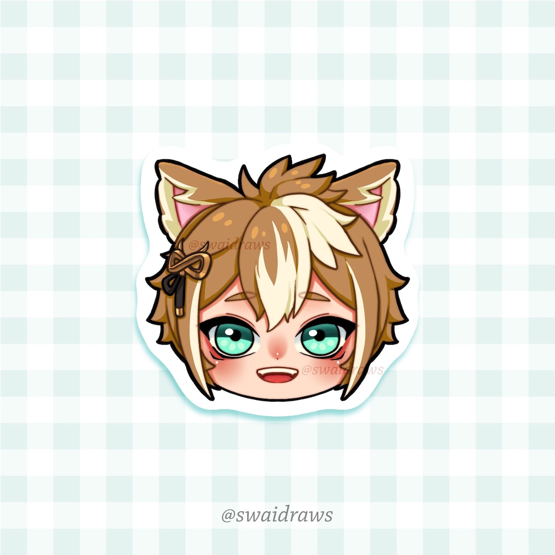 Gorou Chibi Matte Vinyl Sticker Genshin Impact - Etsy