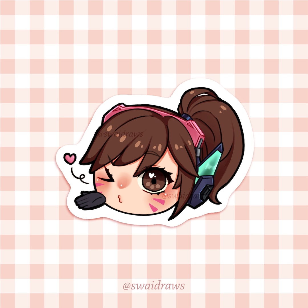 D.va Chibi Matte Vinyl Sticker | Overwatch 2 - Etsy