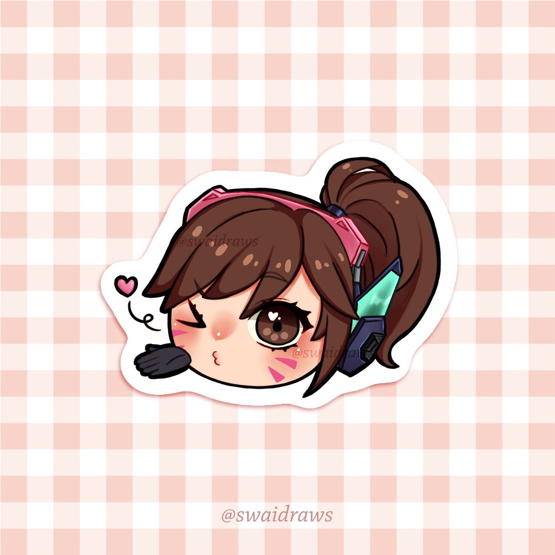 D.va Chibi Matte Vinyl Sticker Overwatch 2 - Etsy
