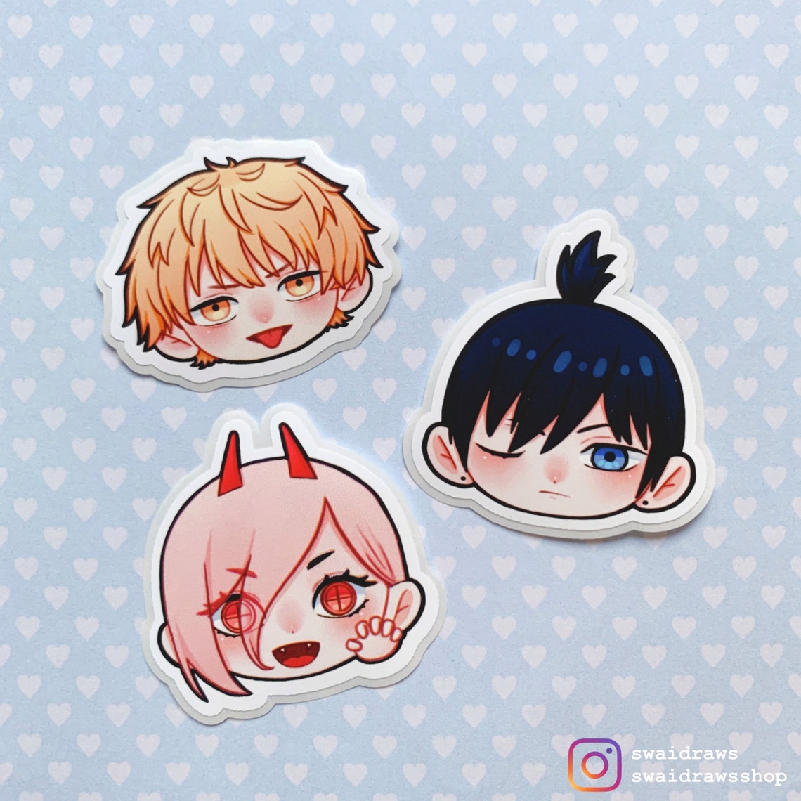 Denji Chibi Matte Vinyl Sticker Genshin Impact - Etsy