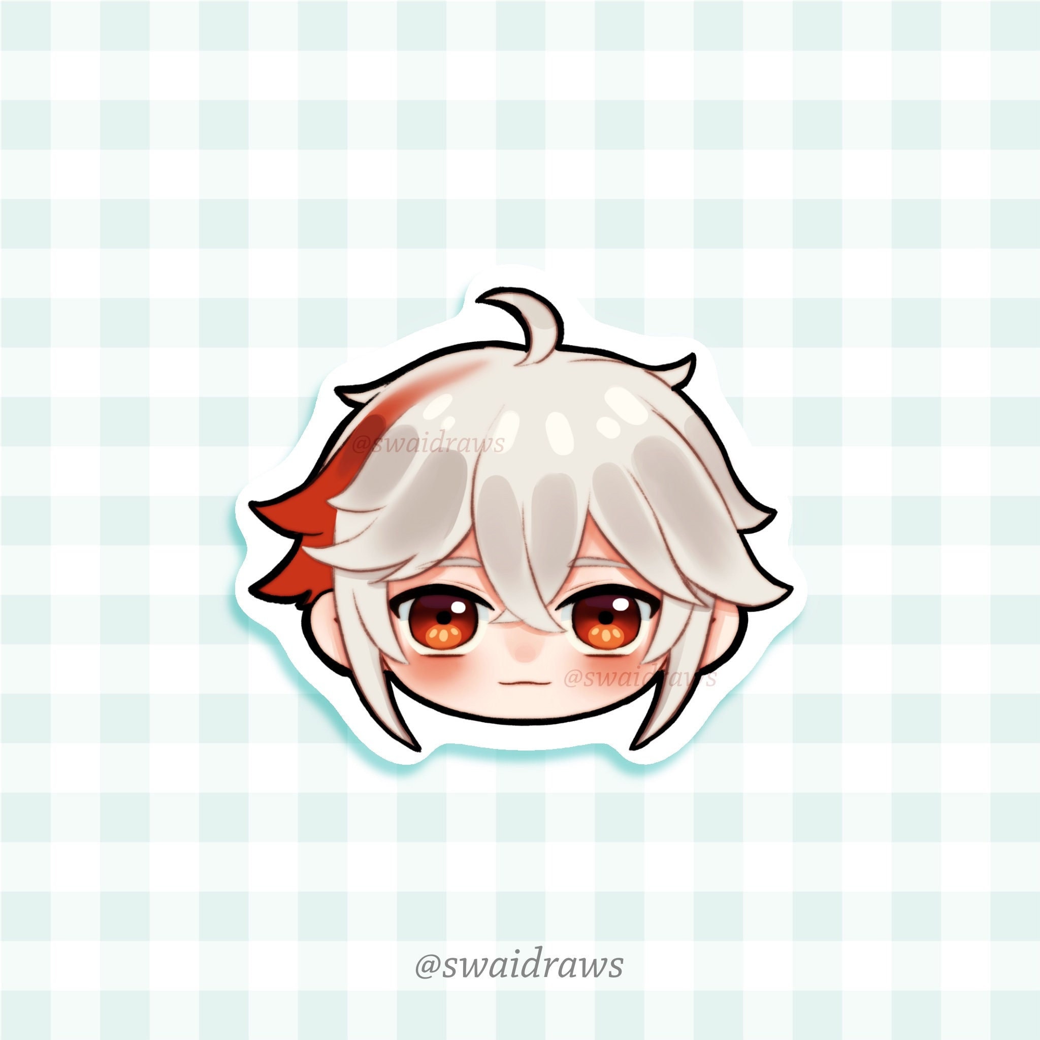 Kazuha Chibi Matte Vinyl Sticker Genshin Impact - Etsy