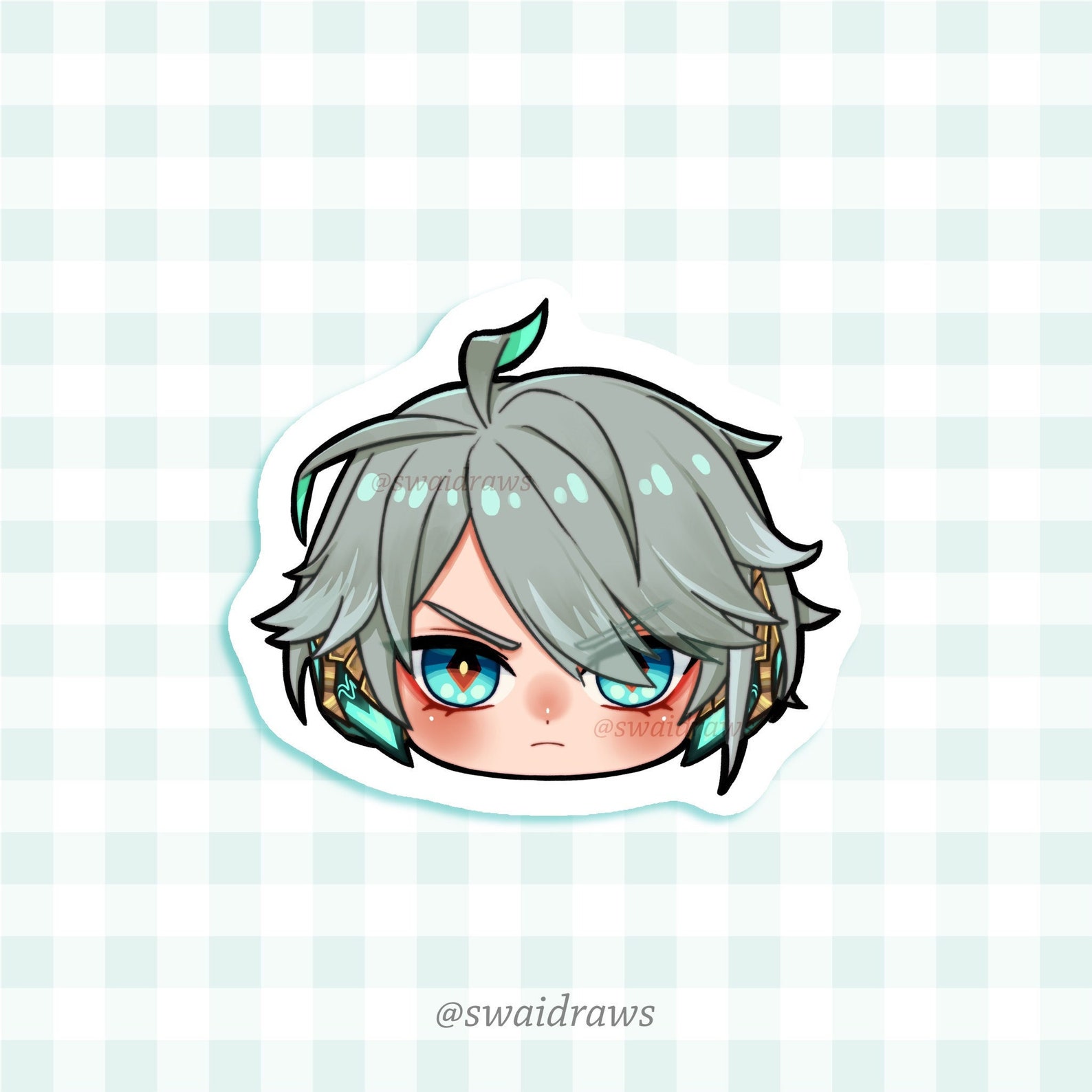 Al Haitham Chibi Matte Vinyl Sticker Genshin Impact - Etsy