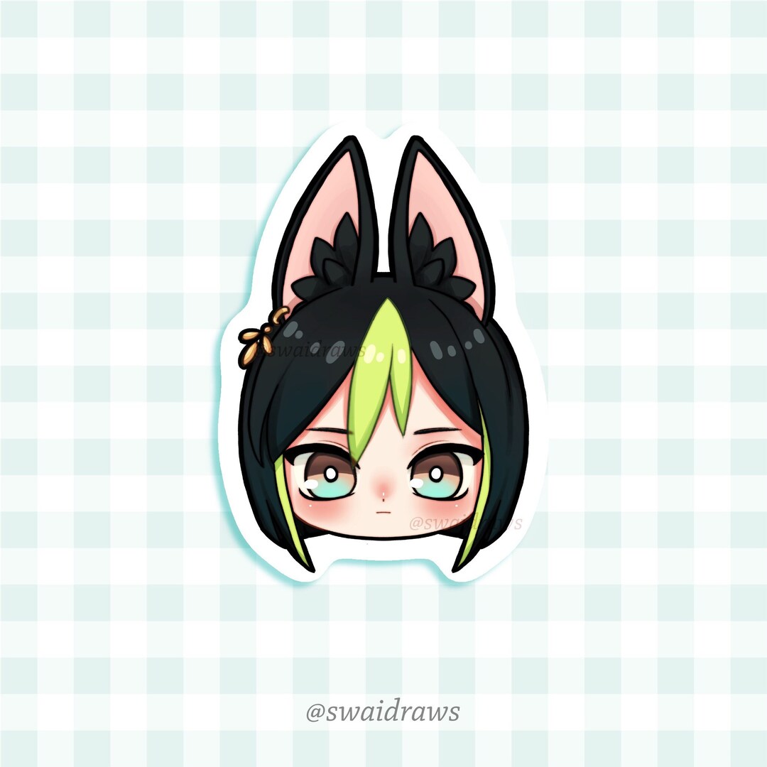 Tighnari Chibi Matte Vinyl Sticker Genshin Impact - Etsy