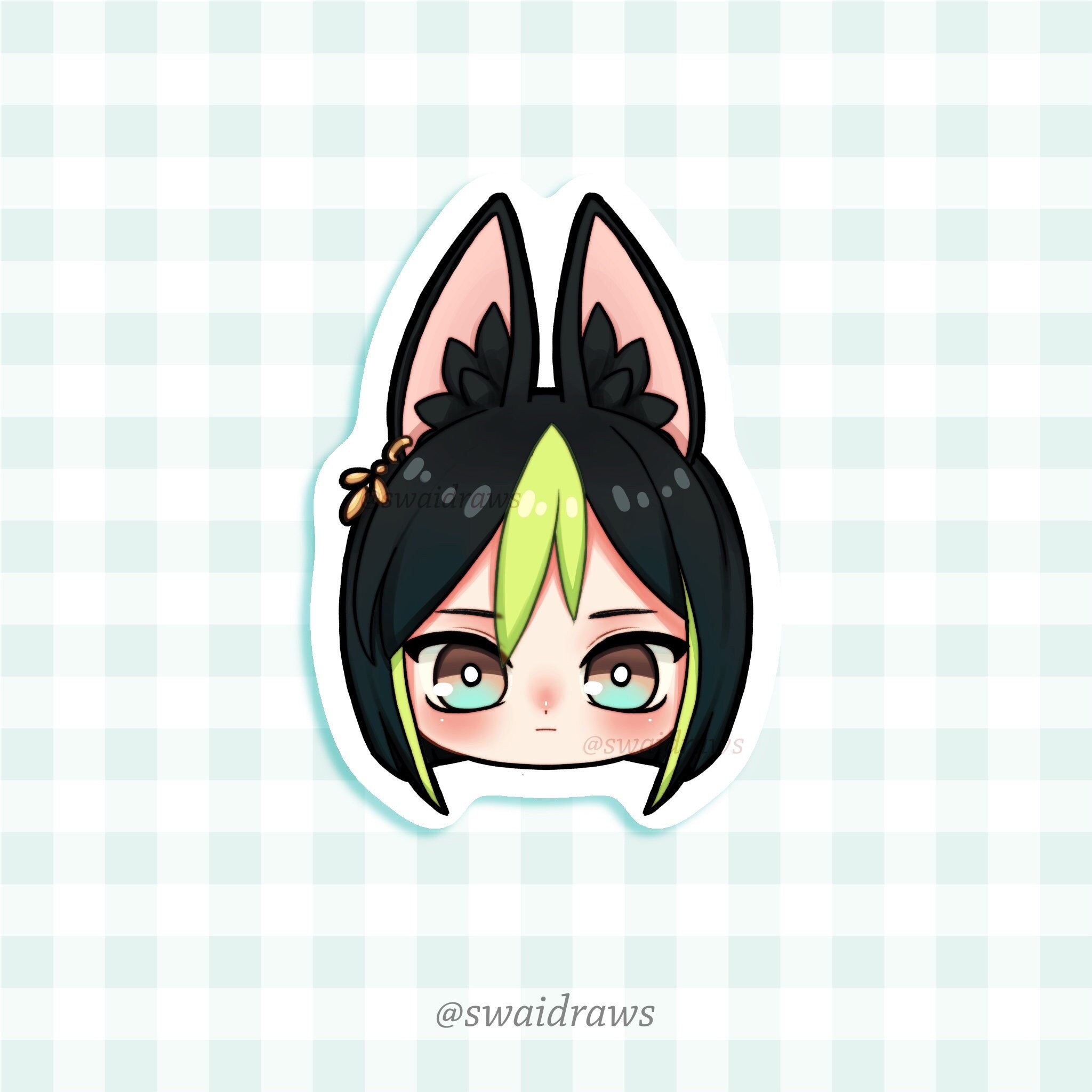 Tighnari Chibi Matte Vinyl Sticker Genshin Impact - Etsy