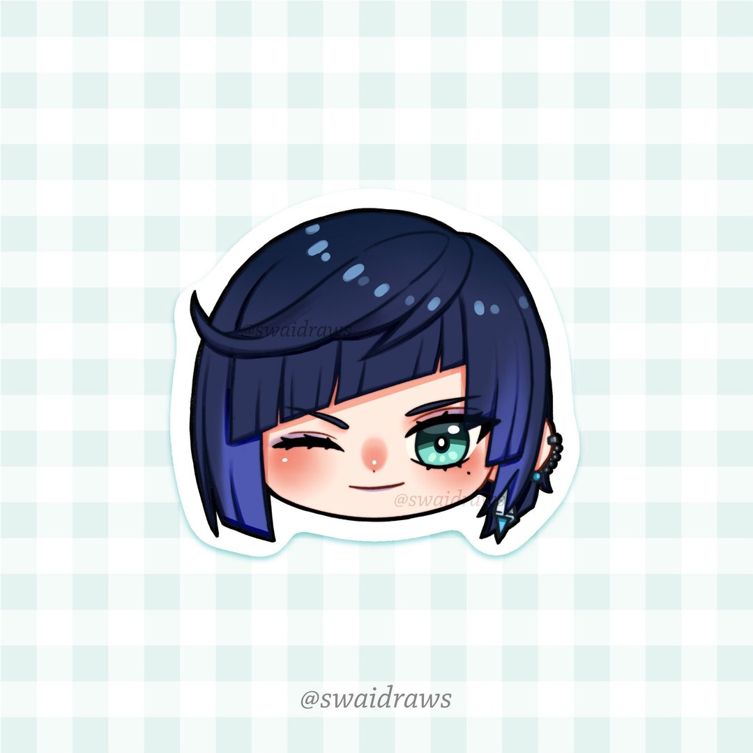 Yelan Chibi Matte Vinyl Sticker Genshin Impact - Etsy