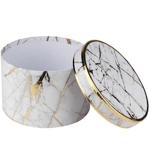A Stunning Set of 4 Gold Marble Effect Boxes | Set of 4| Suitable for ...